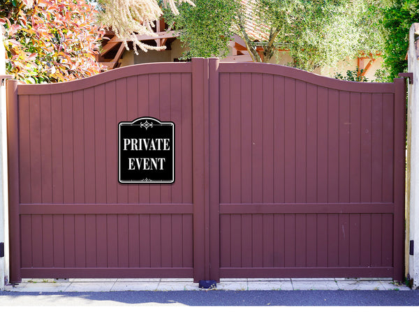 Private Event BLACK Aluminum Composite Sign – Work House signs