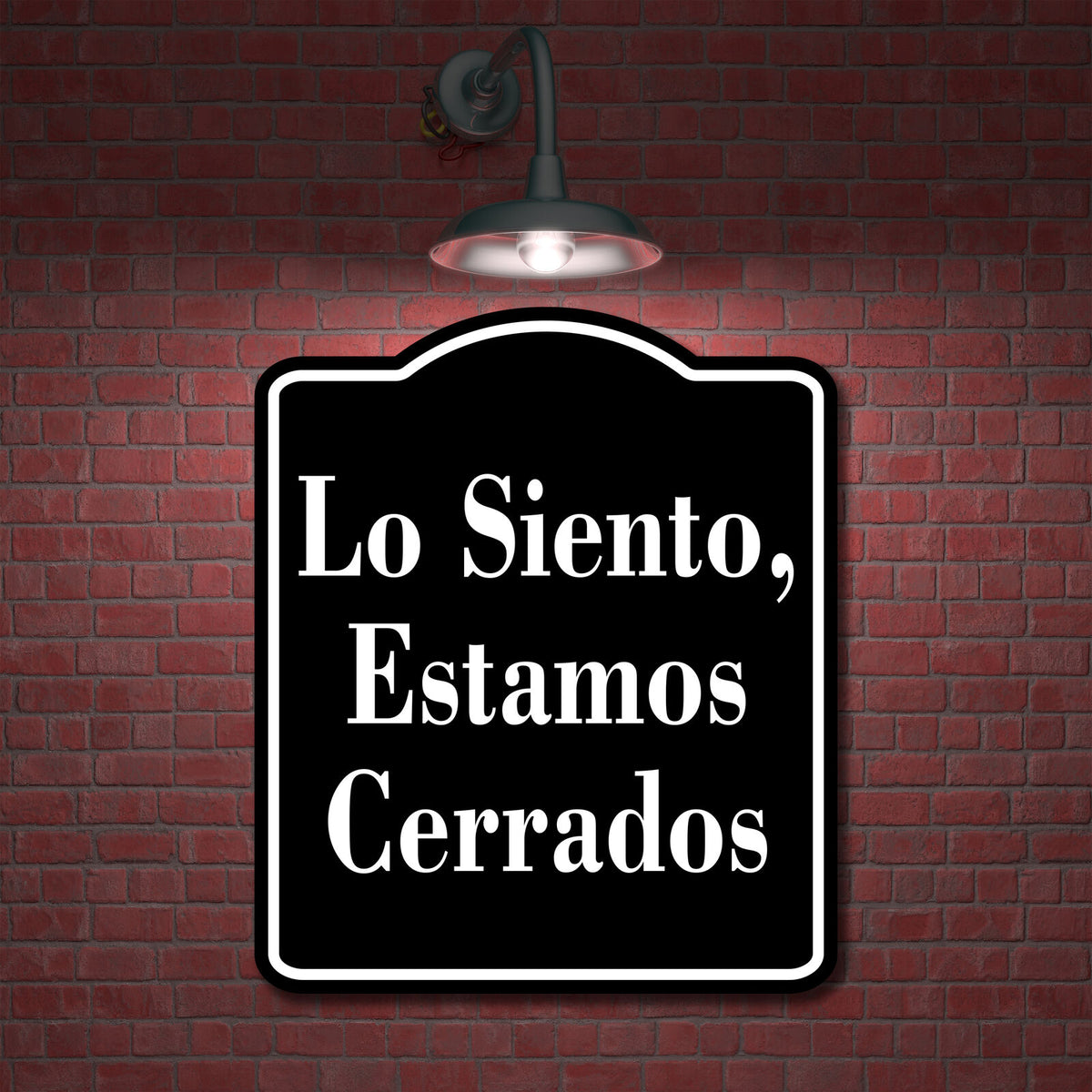 Lo Siento Estamos Cerrados Spanish firmar BLACK Aluminum Composite Sig ...