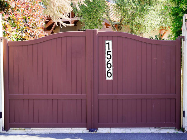 CUSTOM 102 Vertical Address signs 3.5"x20", 4" high numbers – Work ...