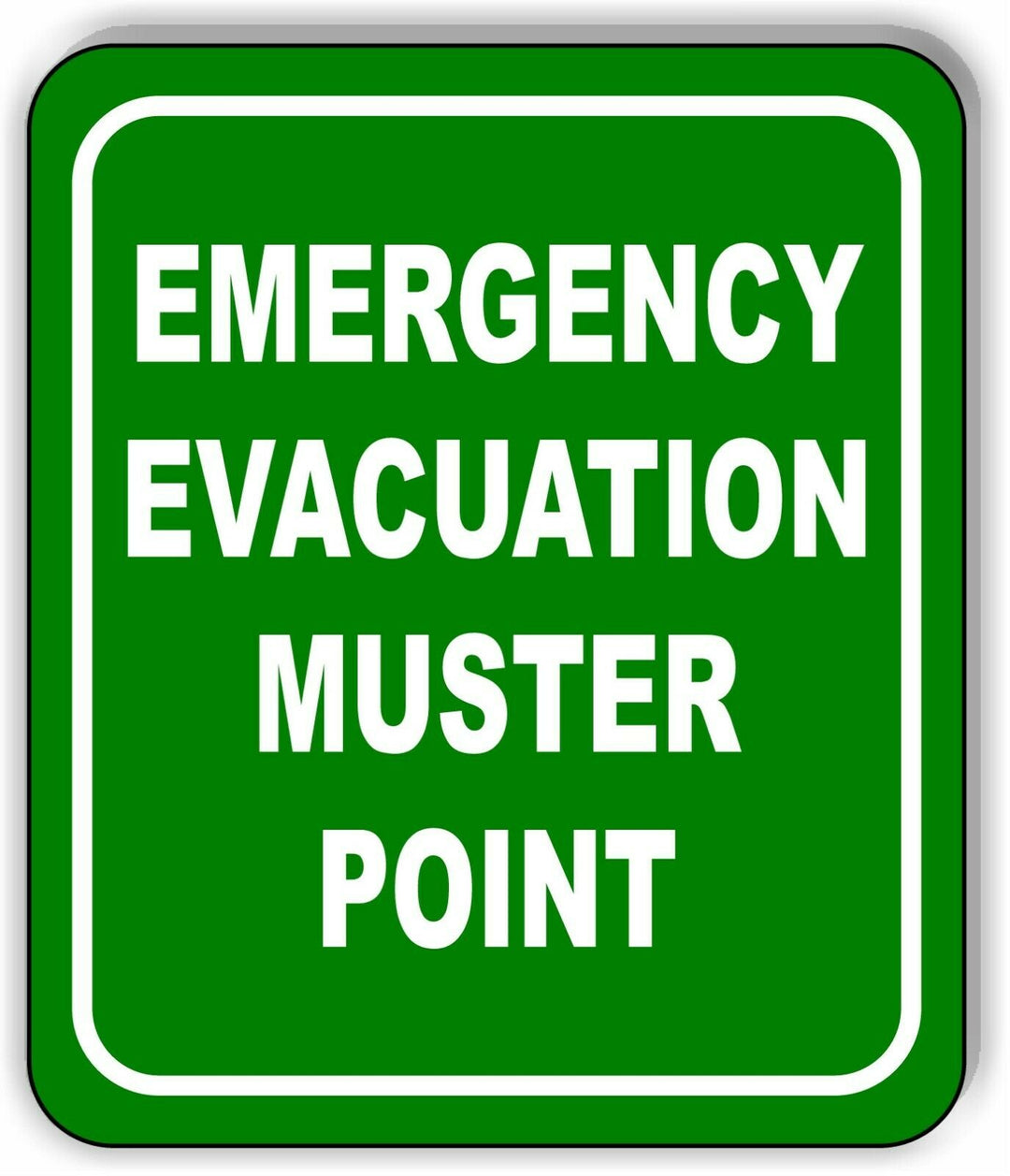 Emergency Evacuation Muster Point Metal Aluminum composite sign – Work ...