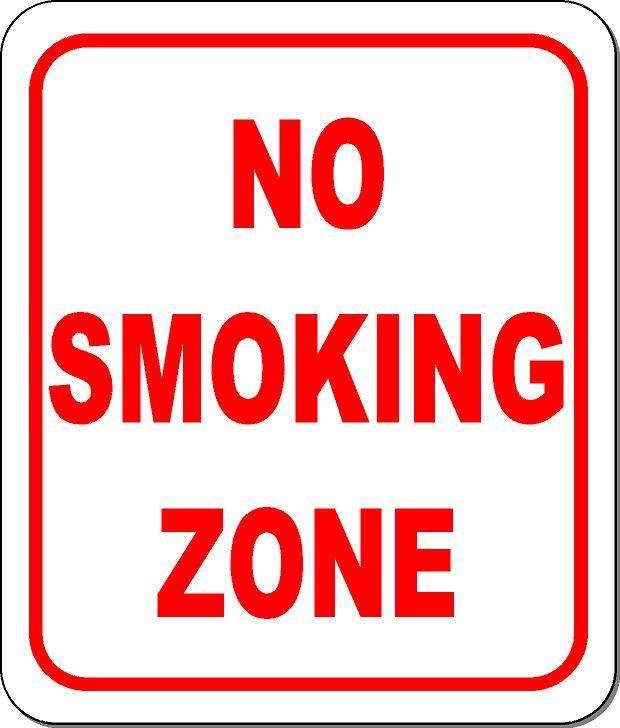 No smoking zone SIGN Size Options available business work school signa ...