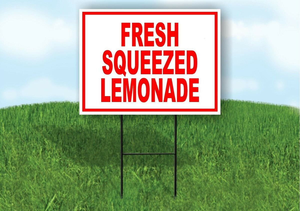 Fresh Squeezed Lemonade Yard Sign ROAD SIGN with Stand LAWN POSTER ...