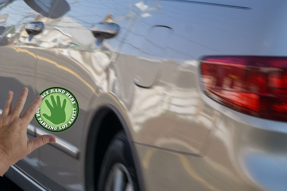 PLACE HAND HERE PARKING LOT SAFE MAGNET bumper – Work House signs