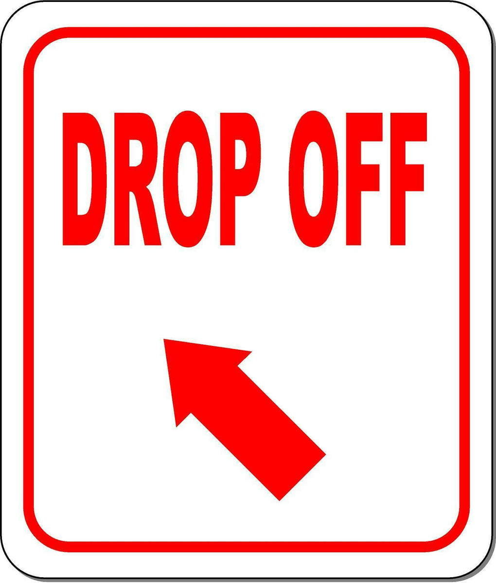 DROP OFF RED 8 Arrow Variations Metal Aluminum composite sign – Work ...
