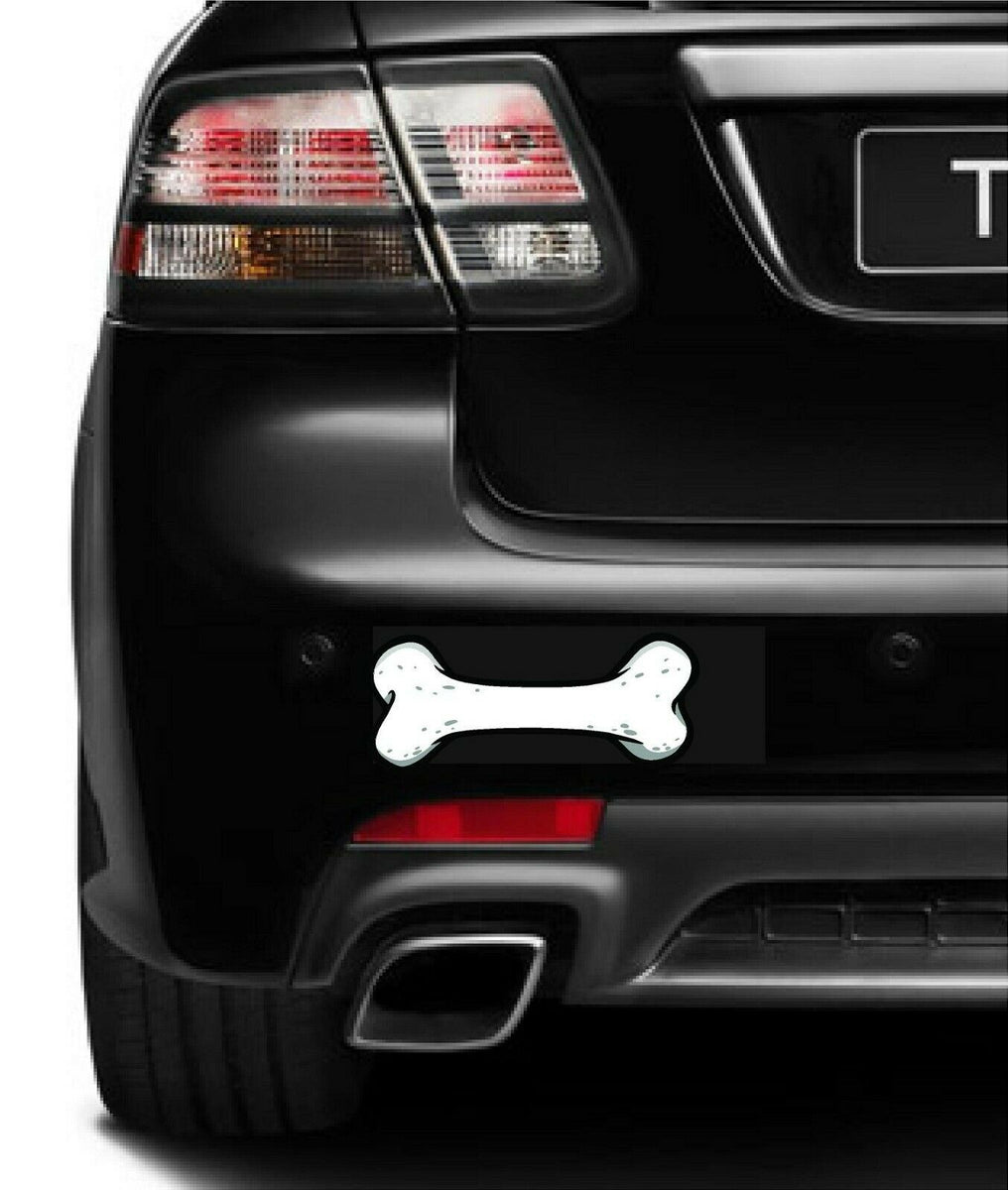 Dog Dad Briard Bone Car Magnet Bumper Sticker 3"x7" – Work House signs