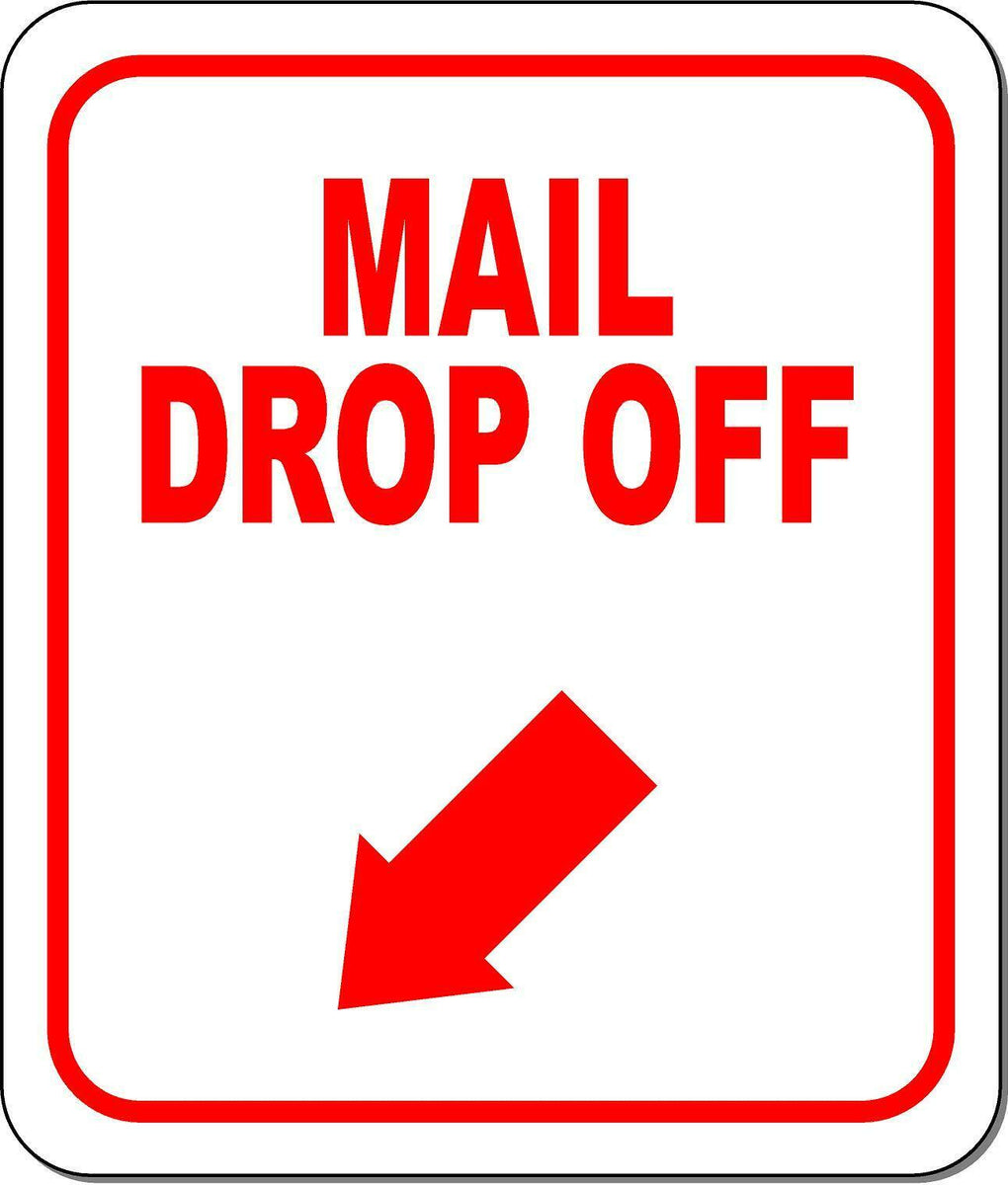 MAIL DROP OFF RED 8 Arrow Variations Metal Aluminum composite sign ...