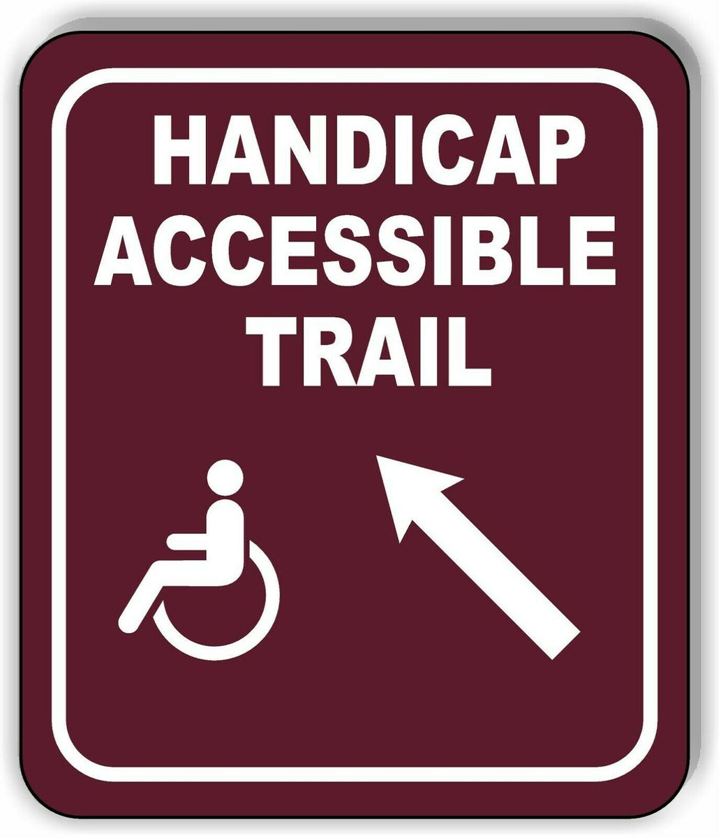 HANDICAP ACCESSIBLE TRAIL DIRECTIONAL ARROWS Metal Aluminum composite ...